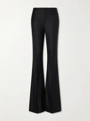 Saint Laurent Cashmere Flared Pants - Black