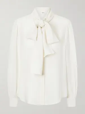 Saint Laurent Long Sleeve Blouses