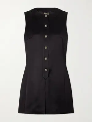 Saint Laurent Button Detailed Cocktail Dresses