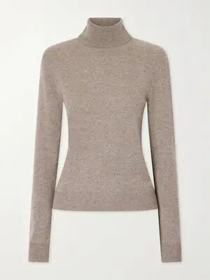 Saint Laurent Cashmere Turtleneck Sweater - Gray