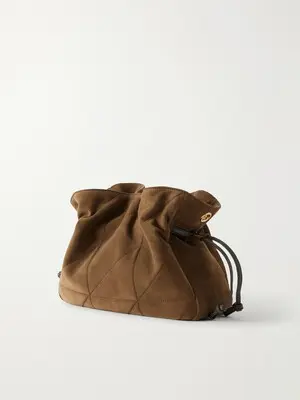 Saint Laurent Jamie Quilted Suede Shoulder Bag