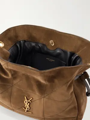 Saint Laurent Jamie Quilted Suede Shoulder Bag