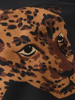 Saint Laurent Etolel-leopard Frayed Printed Wool-twill Scarf