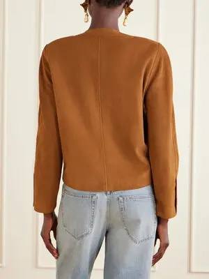 Saint Laurent Paneled Suede Jacket