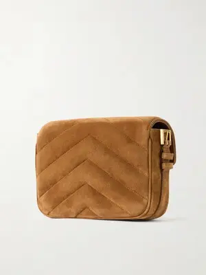 Saint Laurent Loulou Cassandre Suede Shoulder Bag
