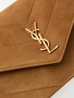 Saint Laurent Loulou Cassandre Suede Shoulder Bag