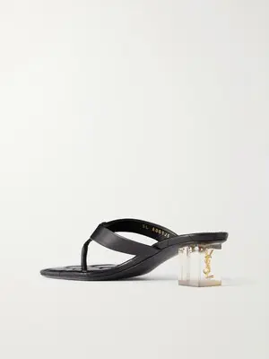 Saint Laurent Slip" Thong Mules With Cassandre Heel Detail
