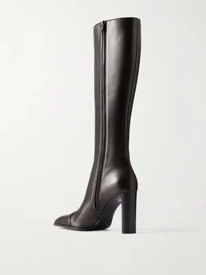Saint Laurent Venetia Leather Knee Boots