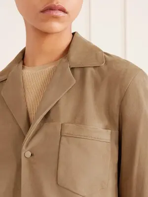 Saint Laurent Suede Pajama-inspired Shirt