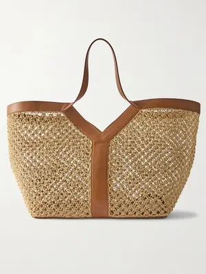 Saint Laurent Loulou Raffia Tote
