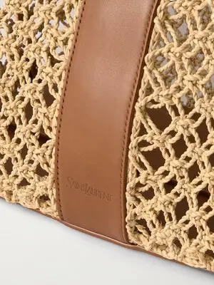 Saint Laurent Loulou Raffia Tote
