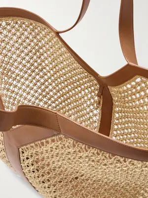 Saint Laurent Loulou Raffia Tote