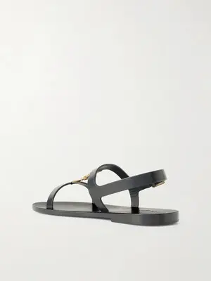 Saint Laurent Cassandra Embellished Leather Sandals