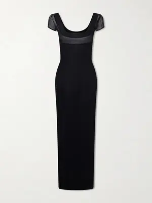 Saint Laurent Knitted Maxi Dress
