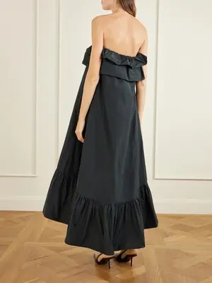 Saint Laurent Ruffled Cotton-blend Poplin Maxi Dress