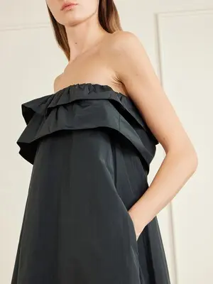 Saint Laurent Ruffled Cotton-blend Poplin Maxi Dress