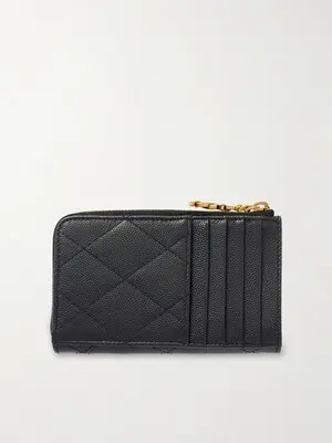 Saint Laurent Quilted Textured-leather Wallet