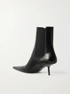 Saint Laurent Victoire Leather Ankle Boots