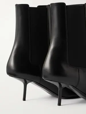 Saint Laurent Victoire Leather Ankle Boots
