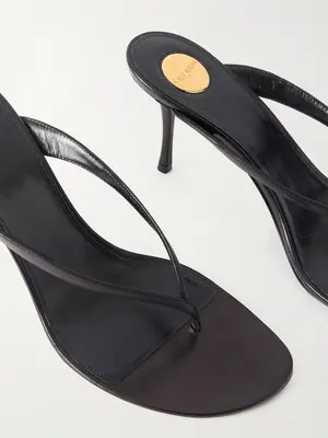 Saint Laurent Sue Embellished Leather Stiletto Sandals