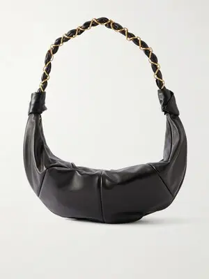 Saint Laurent Amalia Small Leather Shoulder Bag - Black