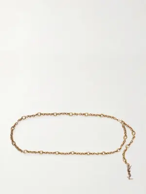 Saint Laurent Tone Chain Belt - Gold