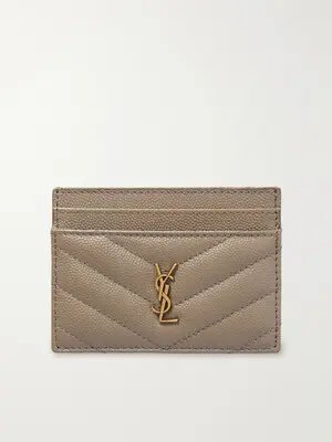 Saint Laurent Cassandre Matelassé Textured-leather Cardholder