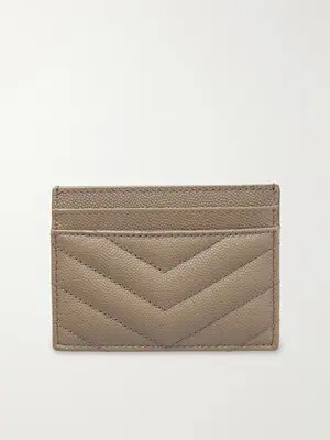 Saint Laurent Cassandre Matelassé Textured-leather Cardholder