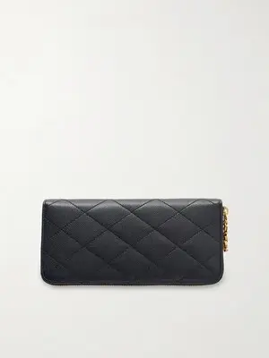 Saint Laurent Quilted Textured-leather Wallet