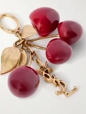 Saint Laurent Cherry Charm Keychain