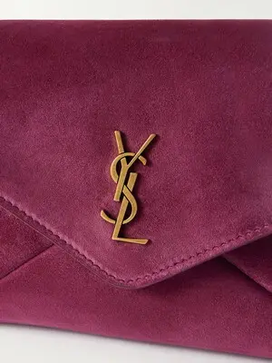 Saint Laurent Cassandre Suede Shoulder Bag