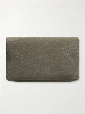 Saint Laurent Cassandre Large Textured-nubuck Clutch