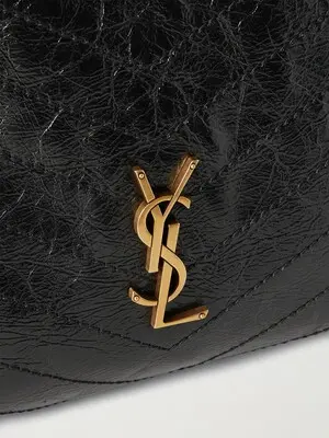 Saint Laurent Niki Small Crinkled-leather Tote - Black