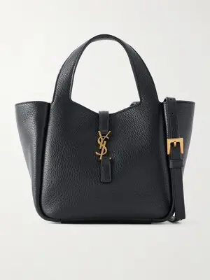 Saint Laurent Le 5 À 7 Bea Baby Leather Shoulder Bag - Black