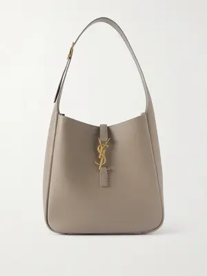 Saint Laurent Le 5 À 7 Leather Shoulder Bag - Gray