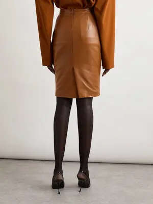 Saint Laurent Leather Skirt