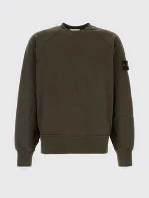 Stone Island Cotton Crewneck Sweatshirt With Compass Logo - Grey