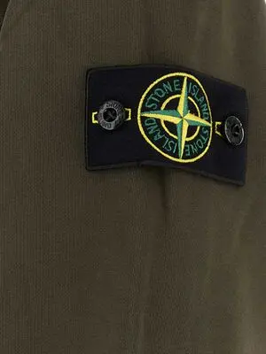 Stone Island Cotton Crewneck Sweatshirt With Compass Logo - Grey