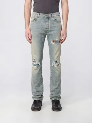 Amiri Distressed Straight Leg Jeans - Blue