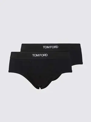 TOM FORD Two-pack Stretch-cotton Briefs With Logo Waistband - Black 1