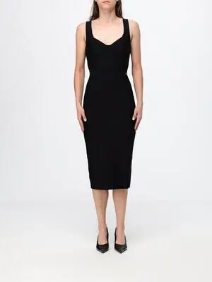 Elisabetta Franchi Midi Dress With Square Neckline