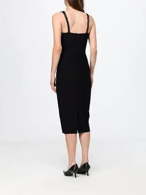 Elisabetta Franchi Midi Dress With Square Neckline
