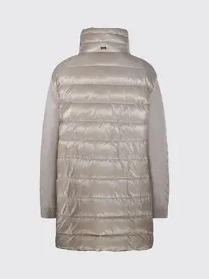 Herno Quilted Jacket With Contrasting Knit Sleeves