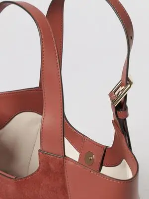 Furla Suede And Smooth Leather Shoulder Bag - Wine