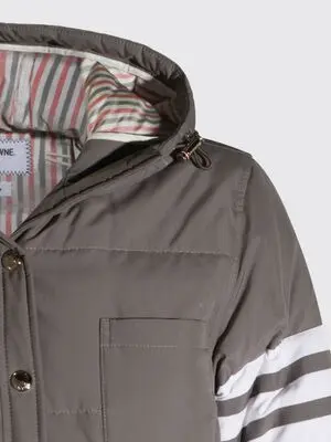 Thom Browne Down Coat With Signature Stripes