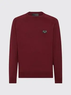 Philipp Plein Long-sleeved Cotton Crewneck Sweater - Amaranth