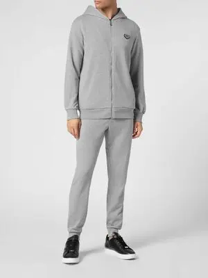 Philipp Plein Zip-up Hooded Jacket With Logo Detail