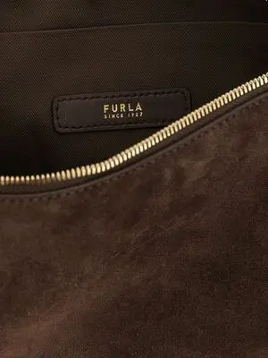 Furla Suede Shoulder Bag - Brown