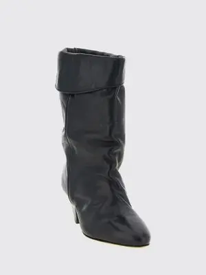 Isabel Marant Étoile Dalby Crinkled-effect Leather Knee-high Boots - Black