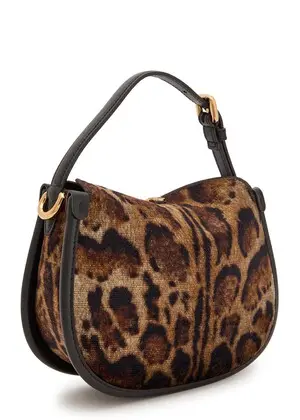Etro Leopard Print Velvet And Leather Cross-body Bag - Multicoloured